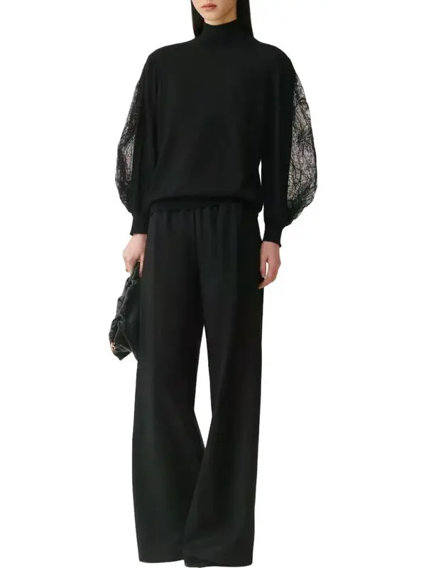 Fabiana Filippi Lace-sleeve Sweater - Black