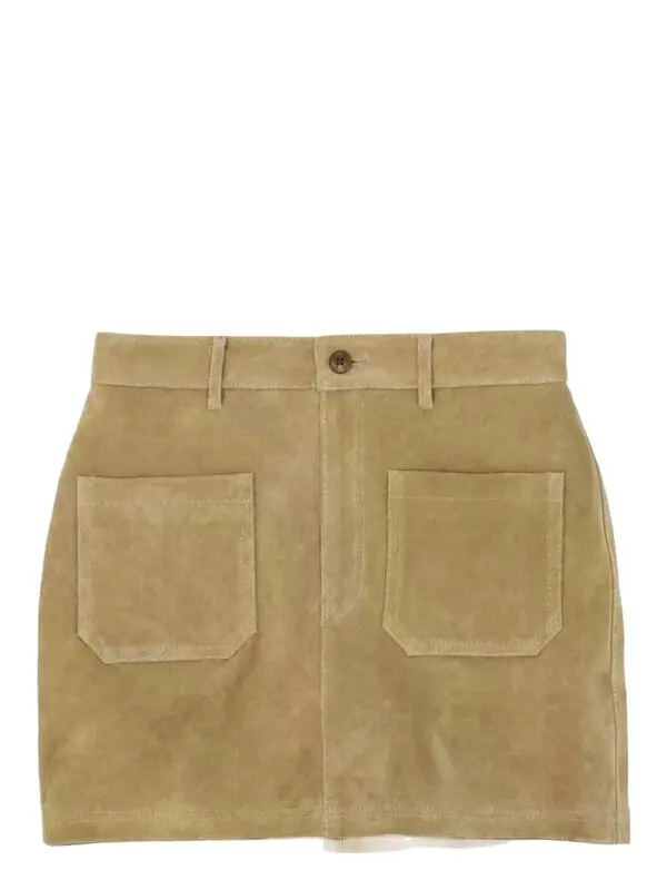 FORTELA Jenny Suede Mini Skirt - Neutrals