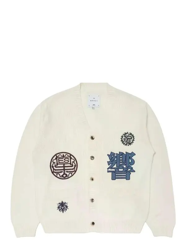 Edwin Hibiki Embroidered Cardigan - Neutrals