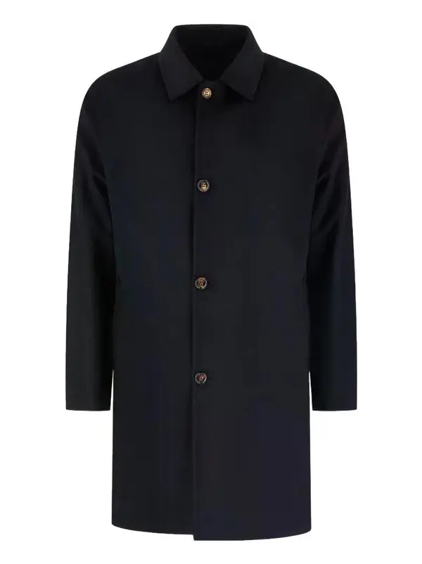 KIRED Single-breasted Spread-collar Coat - Blue