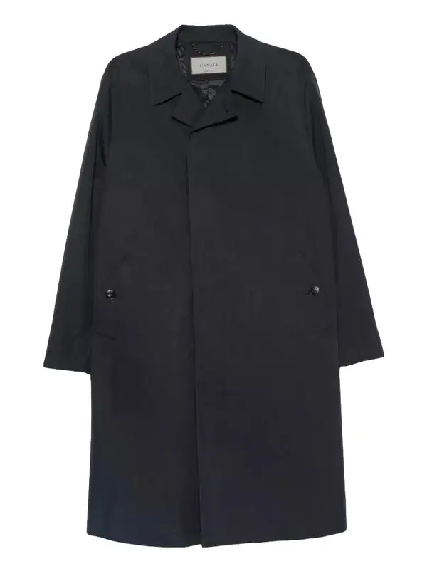 Canali Single-breasted Coat - Blue