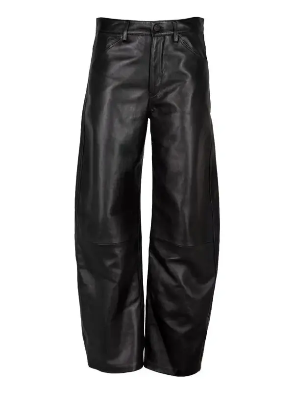 NILI LOTAN Tribeca Leather Trousers - Black