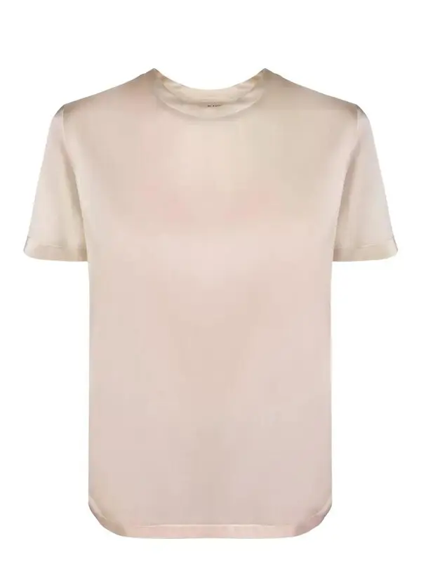 BLANCA VITA Satin-finish T-shirt - Neutrals
