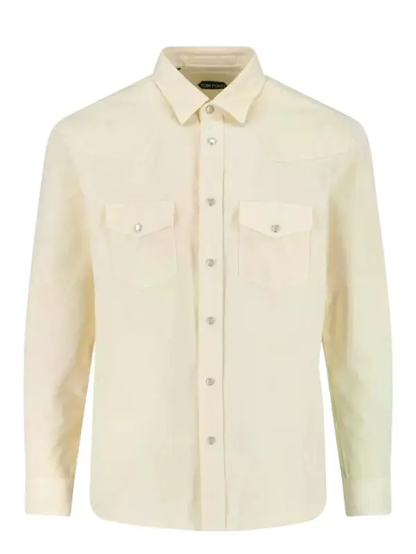 TOM FORD Snap-button Shirt - Neutrals