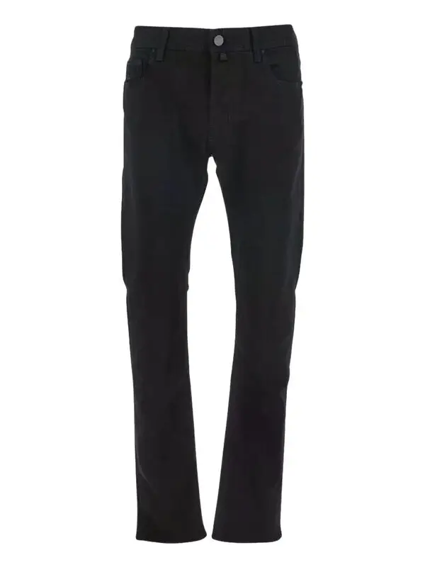 JACOB COHЁN Bard Logo-patch Slim-cut Jeans - Black