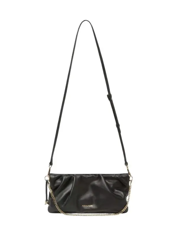 Fabiana Filippi Ruched Chain-link Shoulder Bag - Black