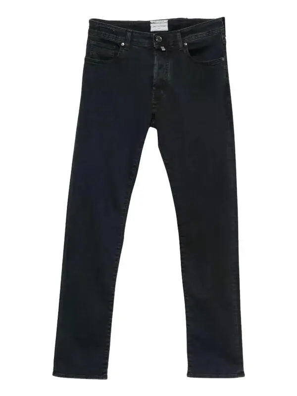JACOB COHЁN Logo-patch Slim-cut Jeans - Blue