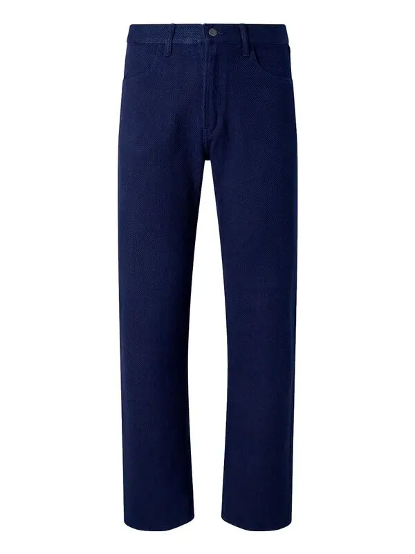 Blue Blue Japan Sashiko Cotton Straight-leg Jeans - Blue