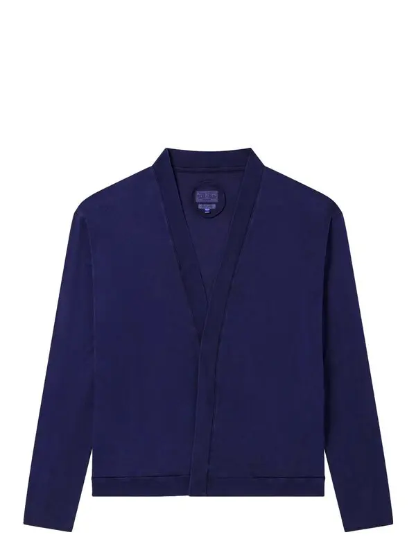 Blue Blue Japan Cotton-jersey Cardigan - Blue