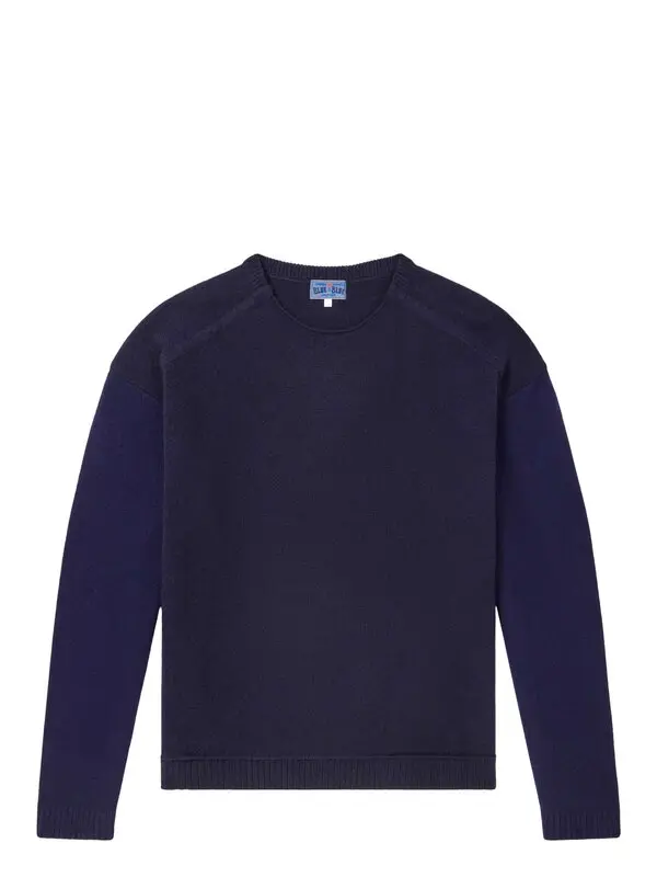 Blue Blue Japan Wool-blend Sweater - Navy