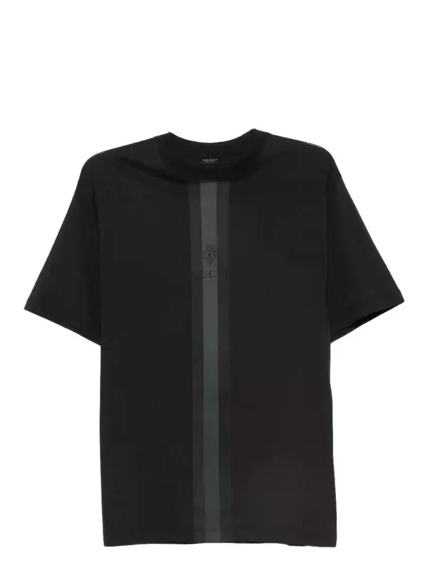 Gucci Logo-print Vertical-stripe T-shirt - Black