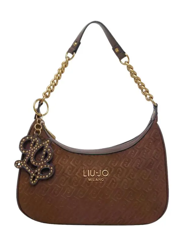 Liu Jo Monogram-embossed Chain-link Tote Bag - Brown