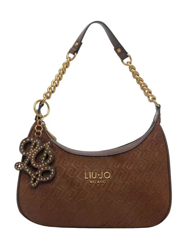 Liu Jo Monogram-embossed Chain-link Tote Bag - Brown