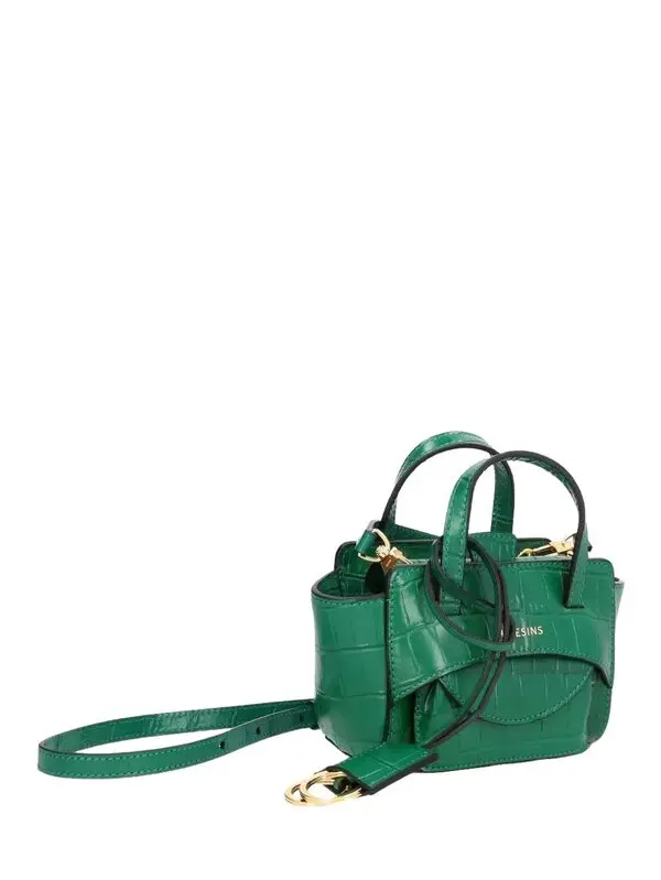 HIDESINS Xs Flap Crocodille-effect Tote Bag - Green