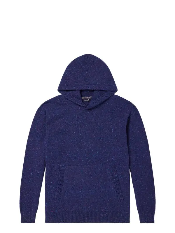 BEGG & CO. Brennan Cashmere Hoodie - Blue