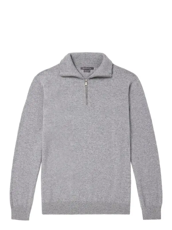 BEGG & CO. Heriot Half-zip Cashmere Sweater - Gray