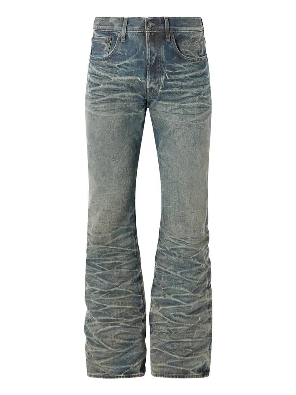 Acne Studios Washed Whiskered Straight-leg Jeans - Blue