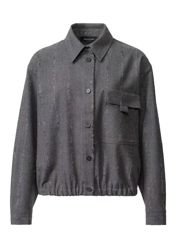 Fabiana Filippi Pinstripe Elasticated Shirt - Grey
