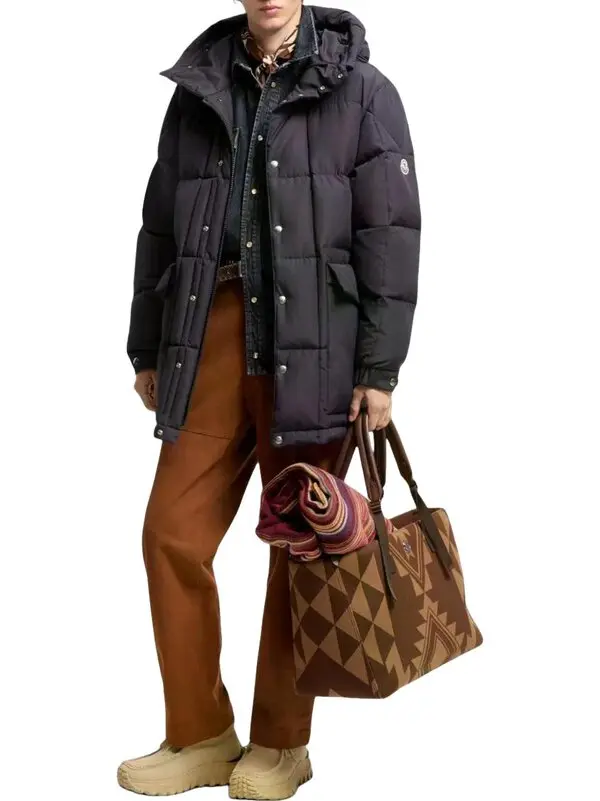 Moncler Sylmara Quilted Hooded Coat Jacket - Blue
