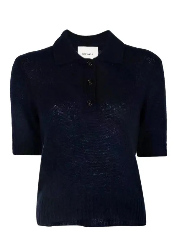 LISA YANG Masy Short-sleeve Polo Top - Blue