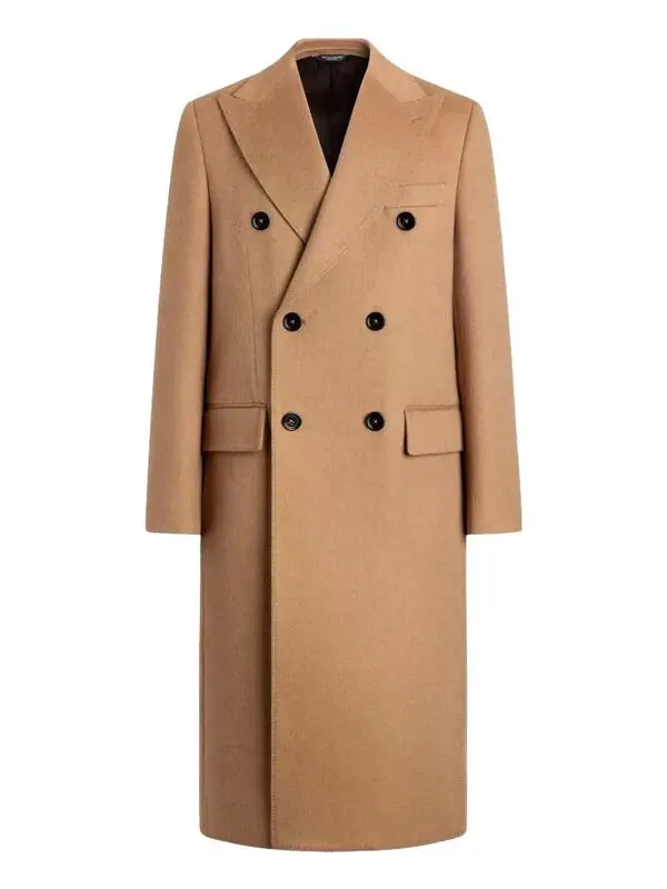 Dolce & Gabbana Double-breasted Camel Coat - Neutrals