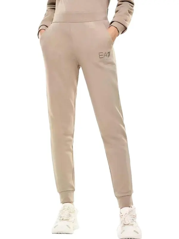 EA7 Logo-print Track Pants - Neutrals