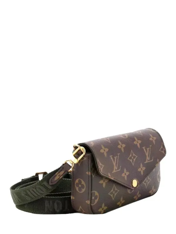 LOUIS VUITTON Felicie Strap & Go Handbag Monogram Canvas Crossbody Bag - Brown