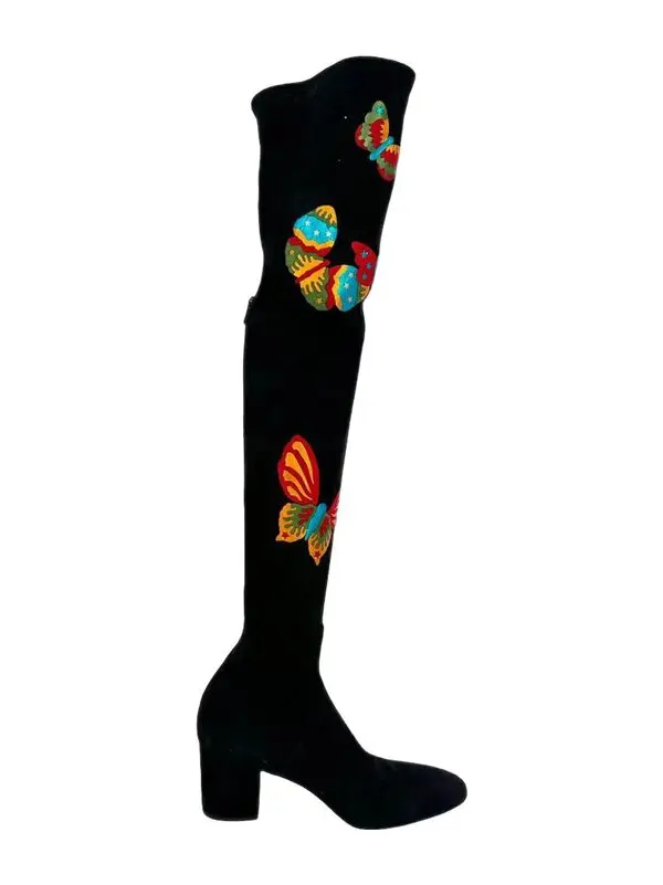 Valentino Garavani Butterfly Over-the-knee Boots - Black