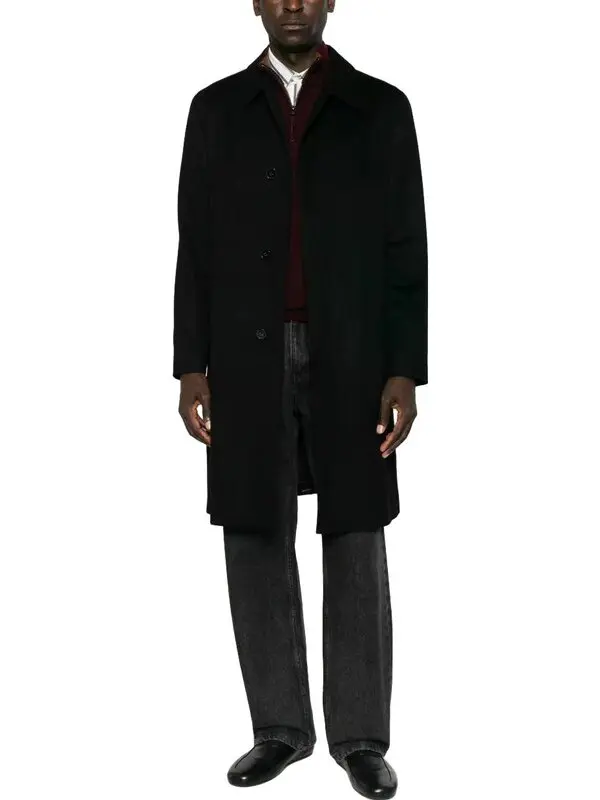 Mackintosh Dunkeld Single-breasted Coat - Black