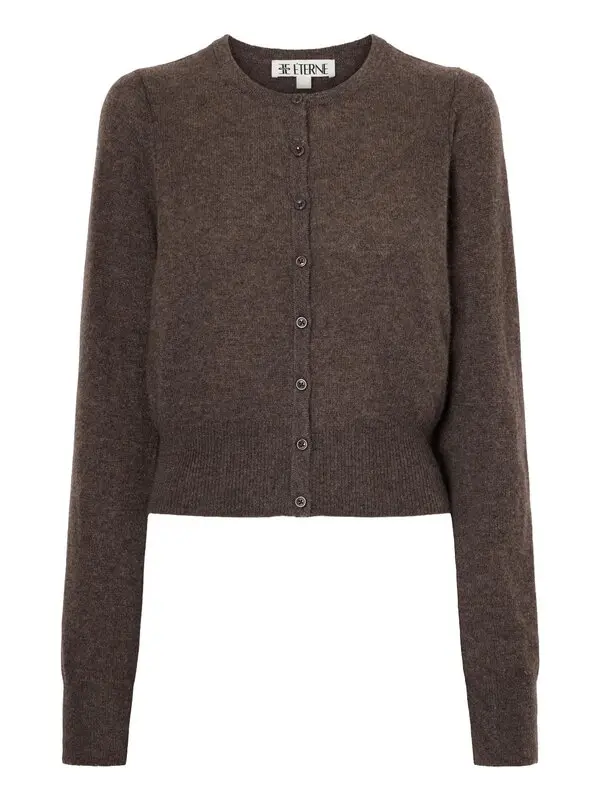 Eterne Reese Cashmere Cardigan - Brown