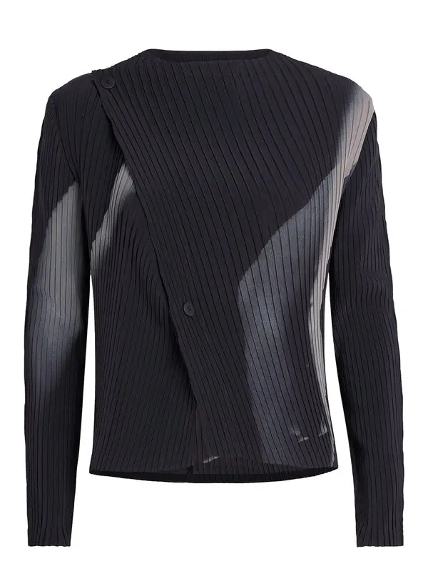Issey Miyake Hands Of Lover Pleats Cardigan - Black