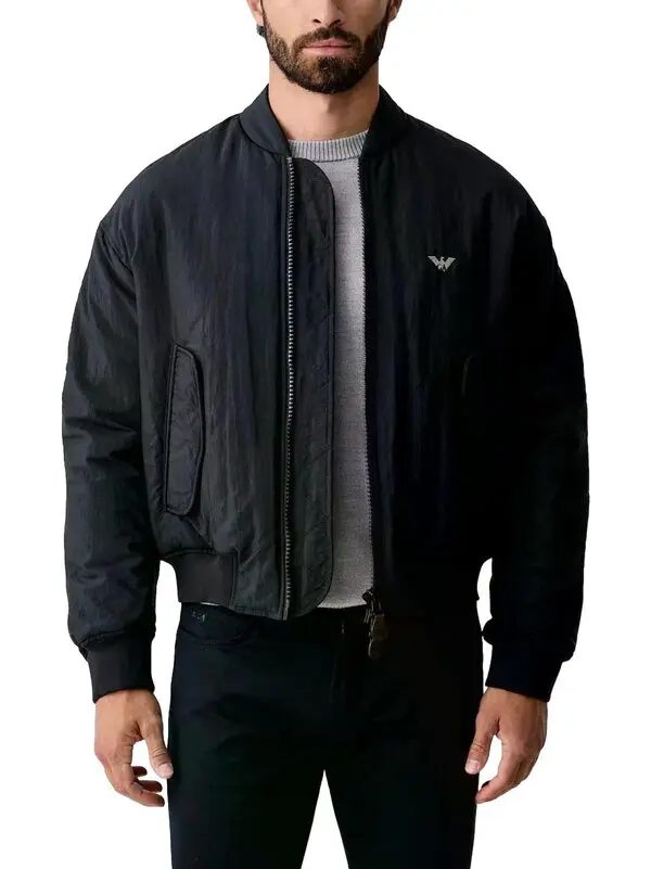 Emporio Armani Logo-patch Bomber Jacket - Blue