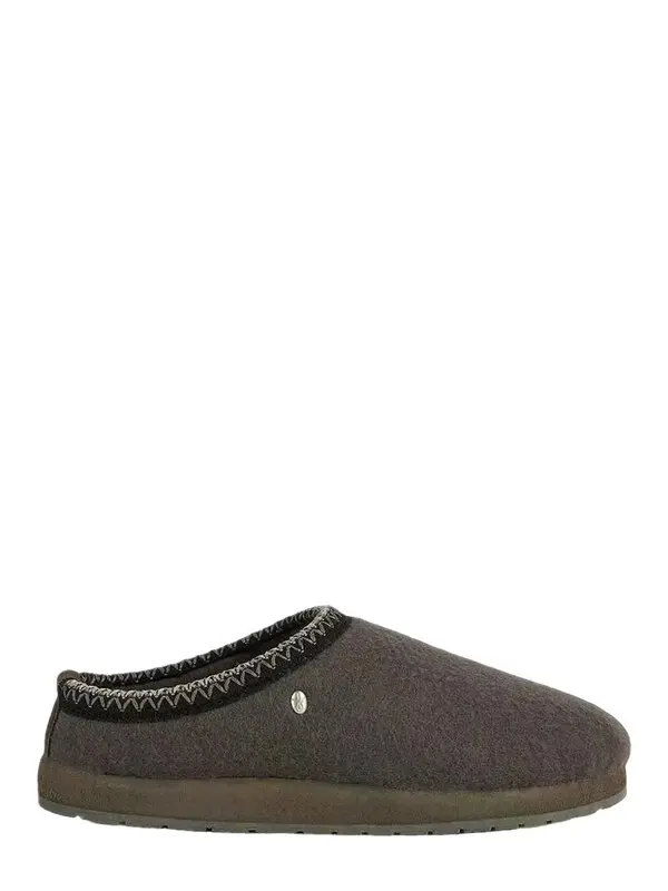 EMU AUSTRALIA Tay Felt Comfort Embroidered-trim Slippers - Grey