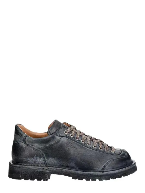 FRACAP Samu Leather Lace-up Shoes - Black
