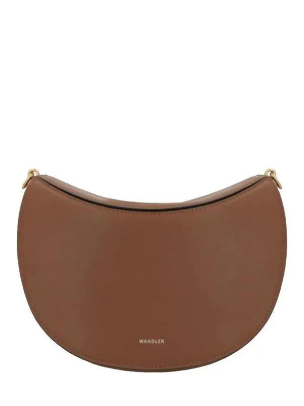 WANDLER Kate Shoulder Bag In Smooth Leather - Saddle