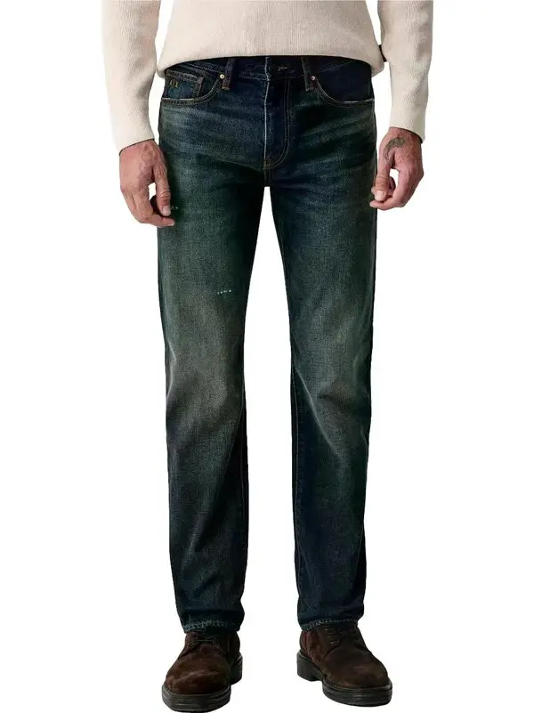 Armani Exchange Faded Whiskered Jeans - Blue