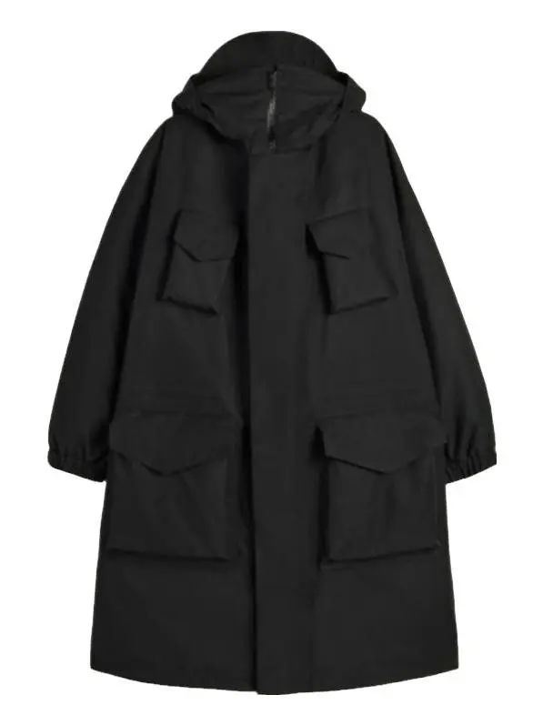 Y3 Insulated Hooded Long Coat - Black