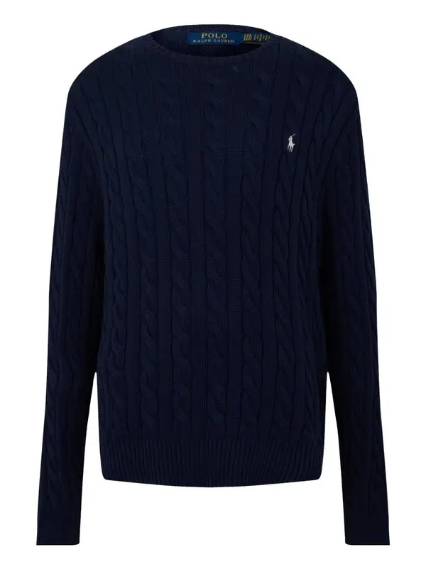 Polo Ralph Lauren Crew Neck Long Sleeve Knit Sweater - Black