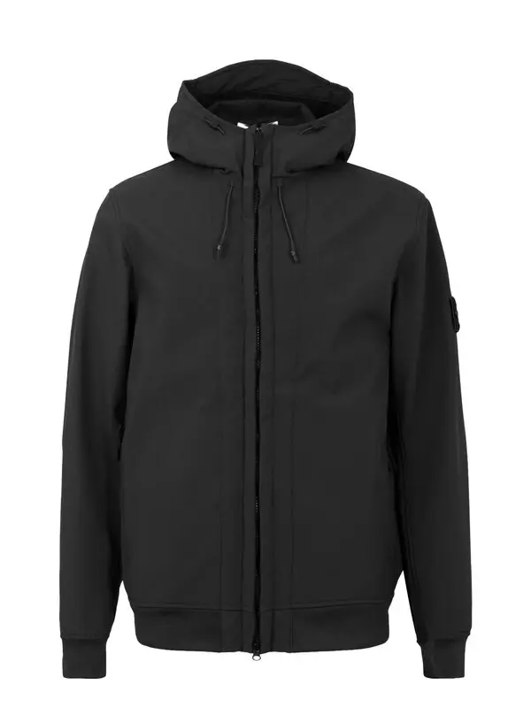Stone Island Hooded Softshell Zip-up Jacket - No