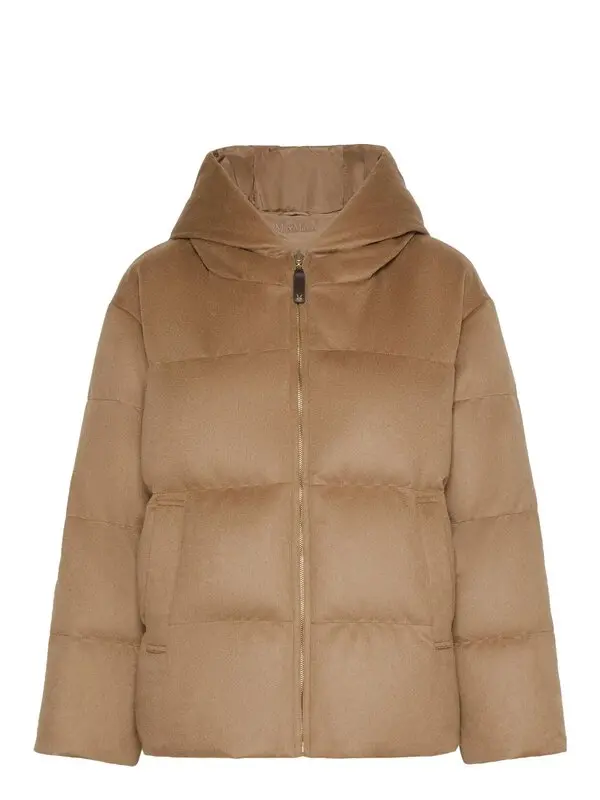 Max Mara Dama Hooded Down Jacket - Camel