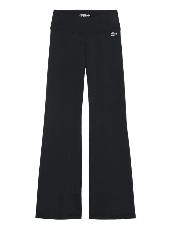 Lacoste High-waisted Slightly Flared Trousers - Black