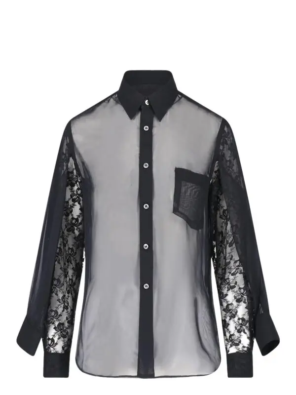 Comme Des Garçons Long-sleeved Shirt - Black