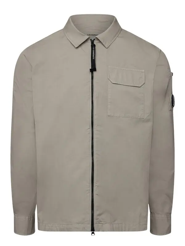 C.P. COMPANY Lapel Long-sleeve Shirt Jacket - No