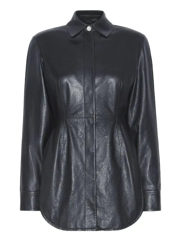 Sportmax Spscoccole Paneled Leather Jacket - Black