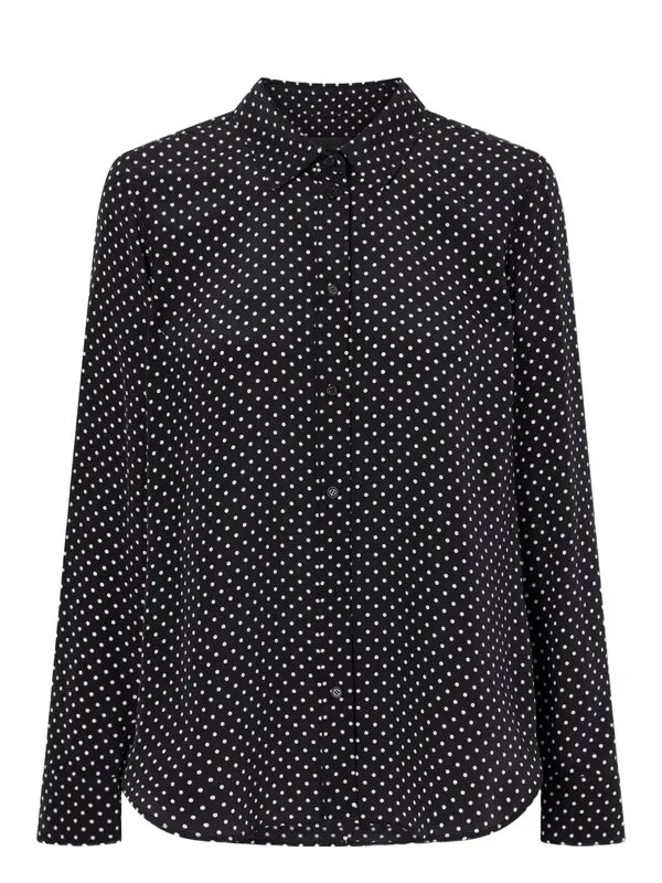 NILI LOTAN Polka-dot Silk Crepe De Chine Shirt - No