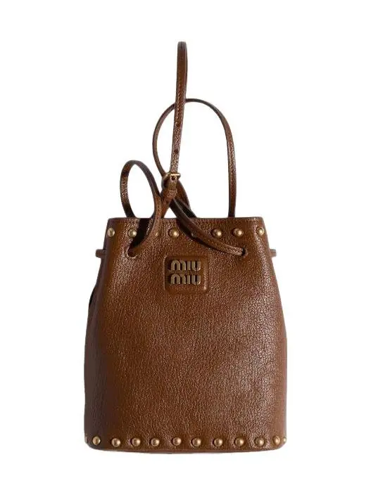 Miu Miu Leather Pouch - Brandy