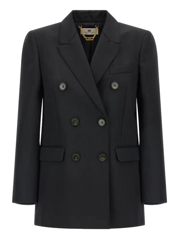 Elisabetta Franchi Structured Double-breasted Blazer - Black