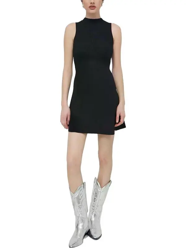 Desigual Ribbed-knit Sleeveless Dress - Black