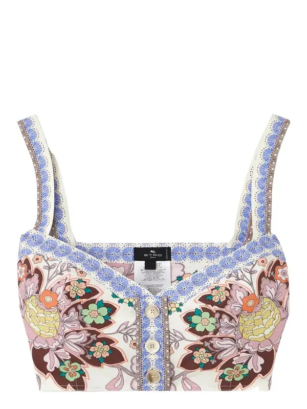 Etro Fresh Floral Crop Top - No