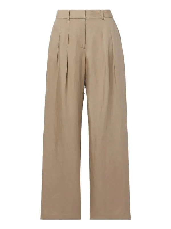 LoveShackFancy High-waisted Wide-leg Pants - No